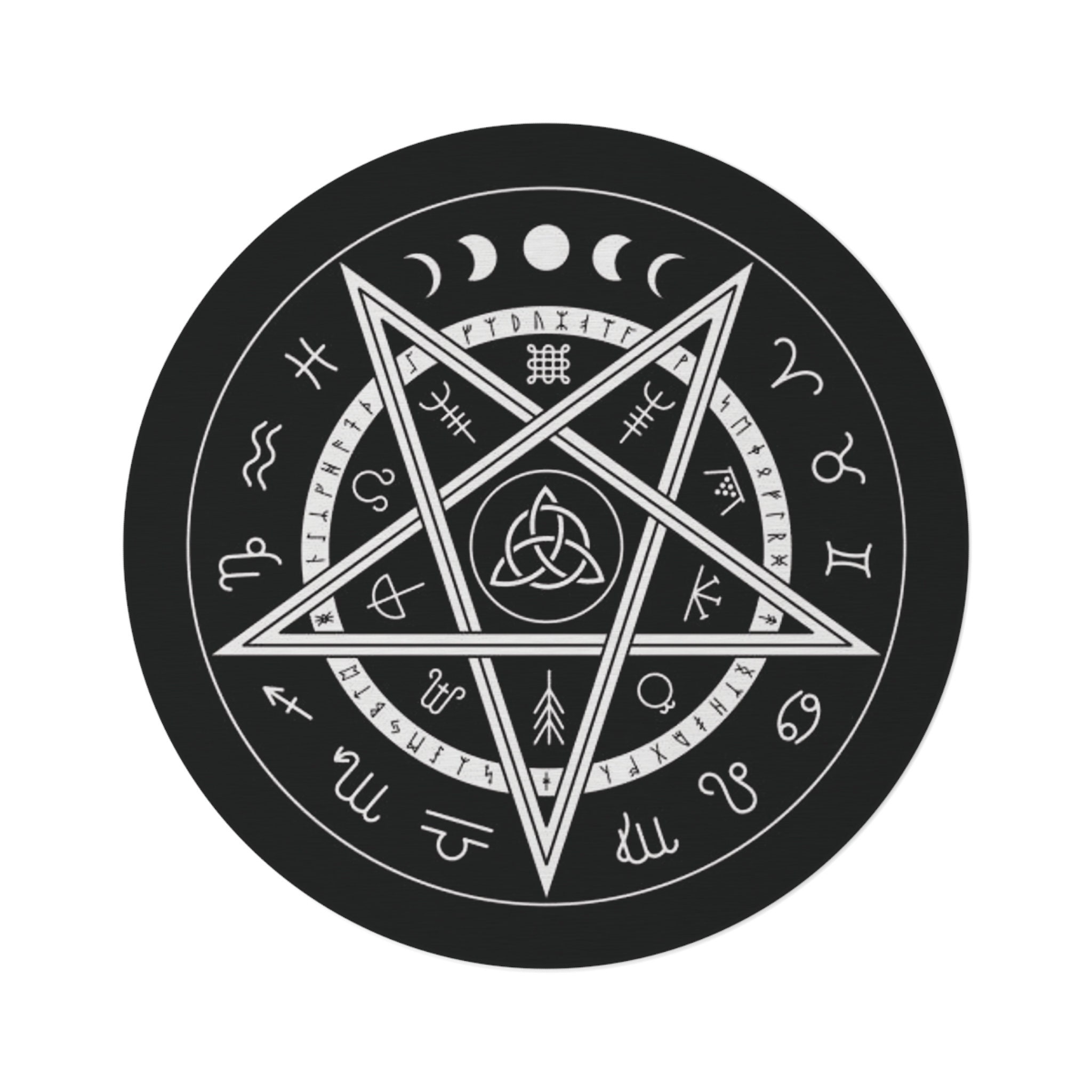 Celtic Pentagram Magic Circle Rug - High Magick Circle Esoteric Art ...