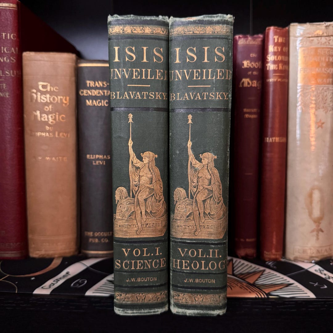 Isis Unveiled, H. P Blavatsky Vol 1 & 2 1901 Scarce Green Esoteric ...