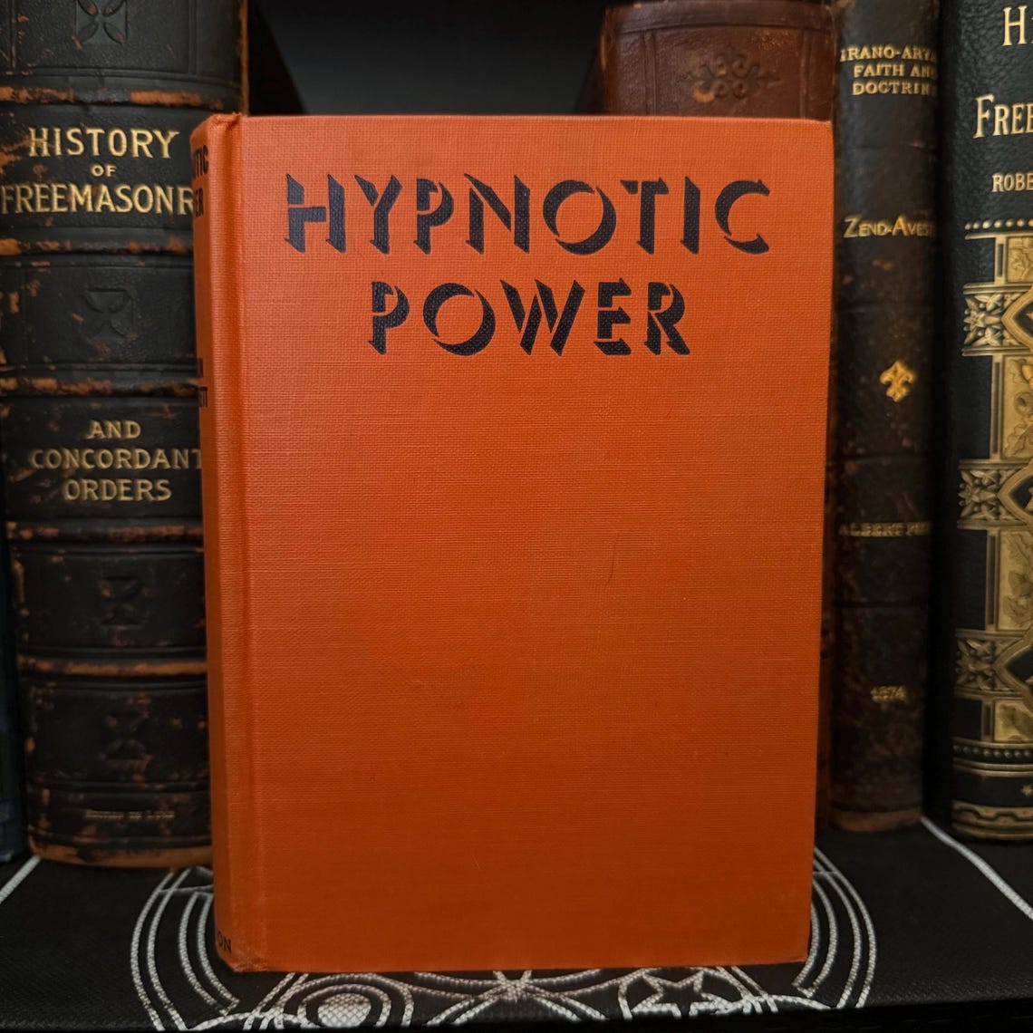 1937 Hypnotic Power - Occult Books Mesmerism Book Hermetic Temple Zodiac Astrology Divination ...