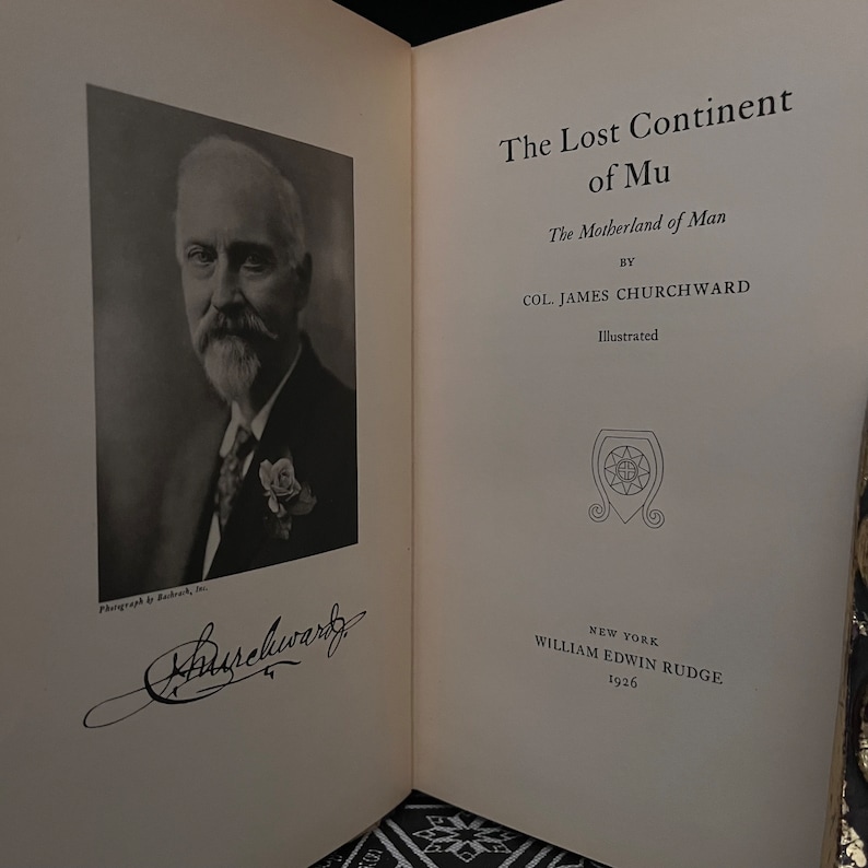 The Lost Continent of Mu, by James Churchward (1926, Signed Copy ...