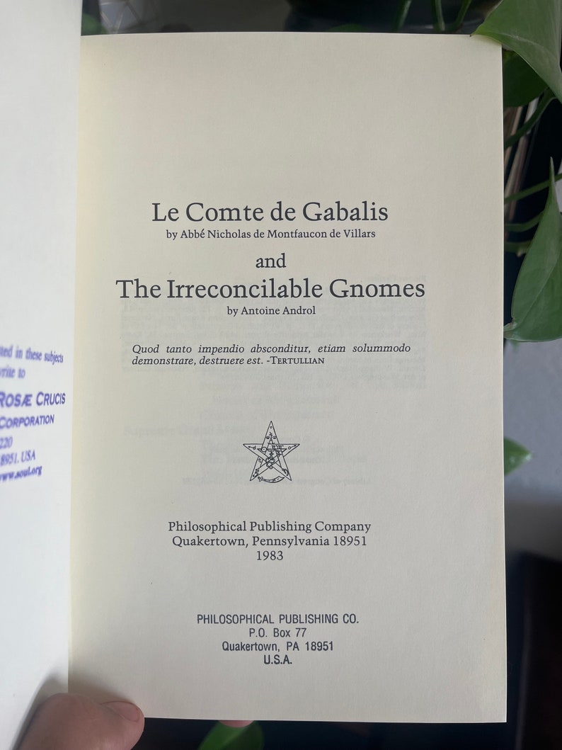Le Comte De Gabalis / the Irreconcilable Gnomes , by Abbé Nicholas De ...