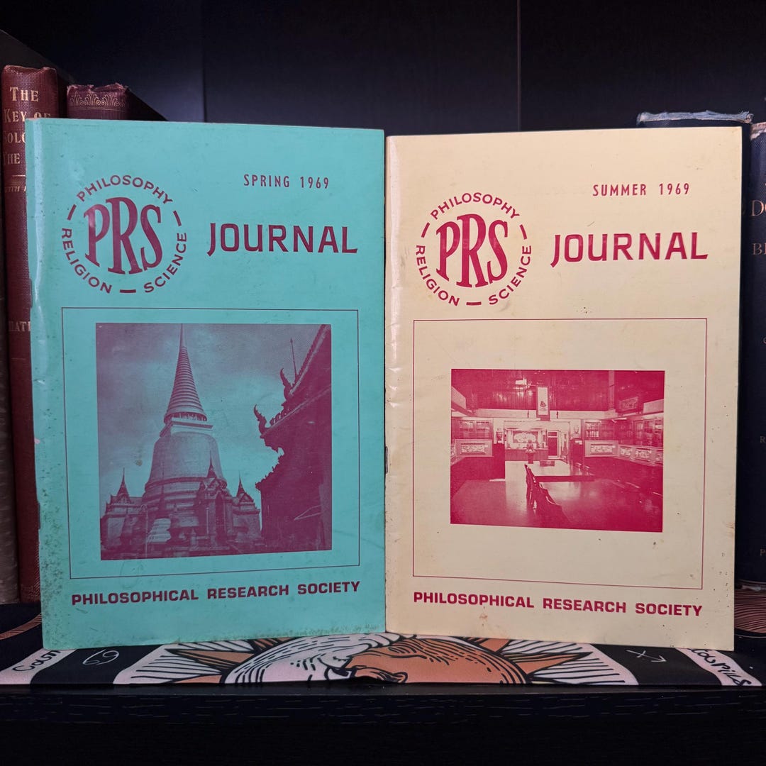 Manly P Hall PRS Journal 1969 2 Issues - New Age Spirituality Occult ...