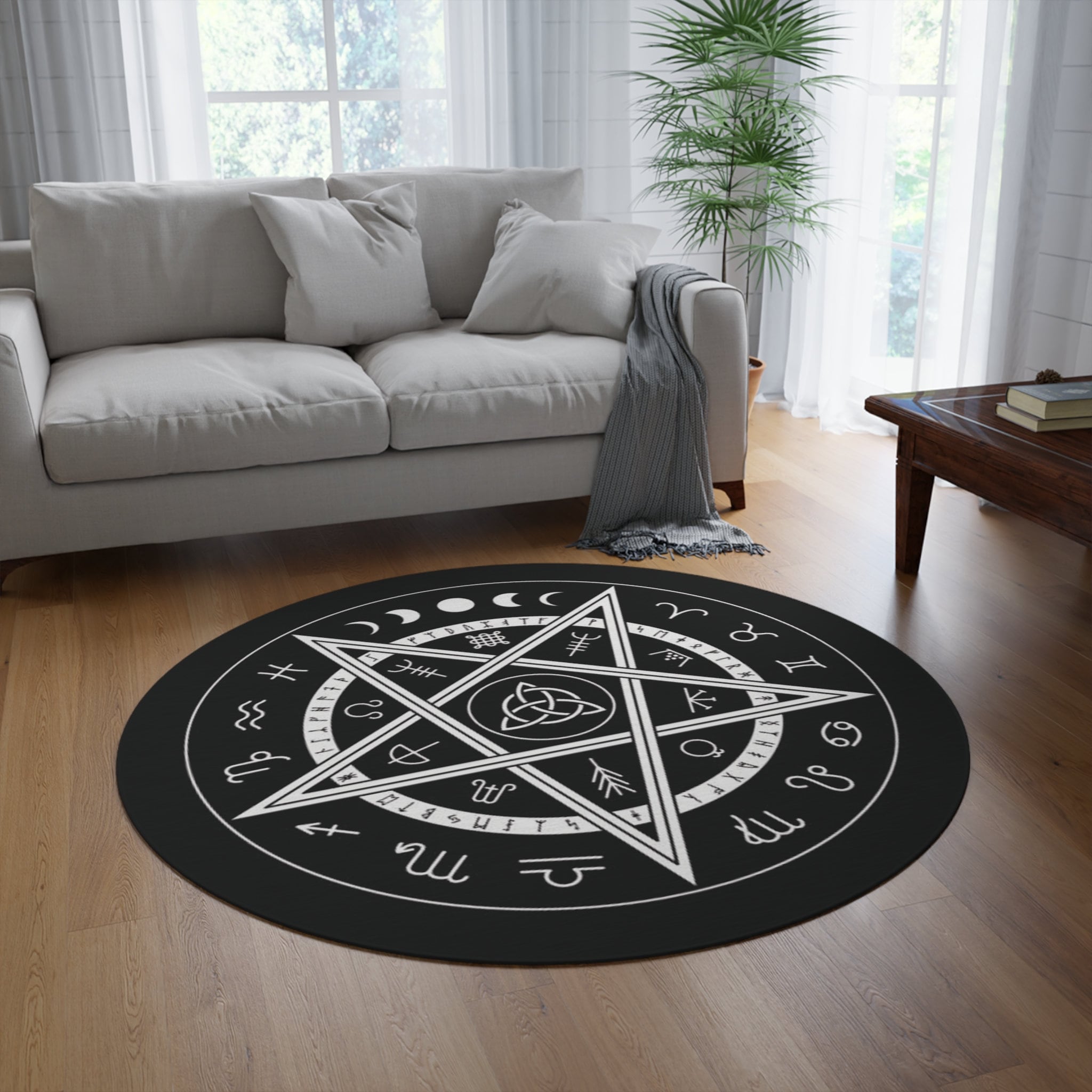 Celtic Pentagram Magic Circle Rug High Magick Circle - Etsy