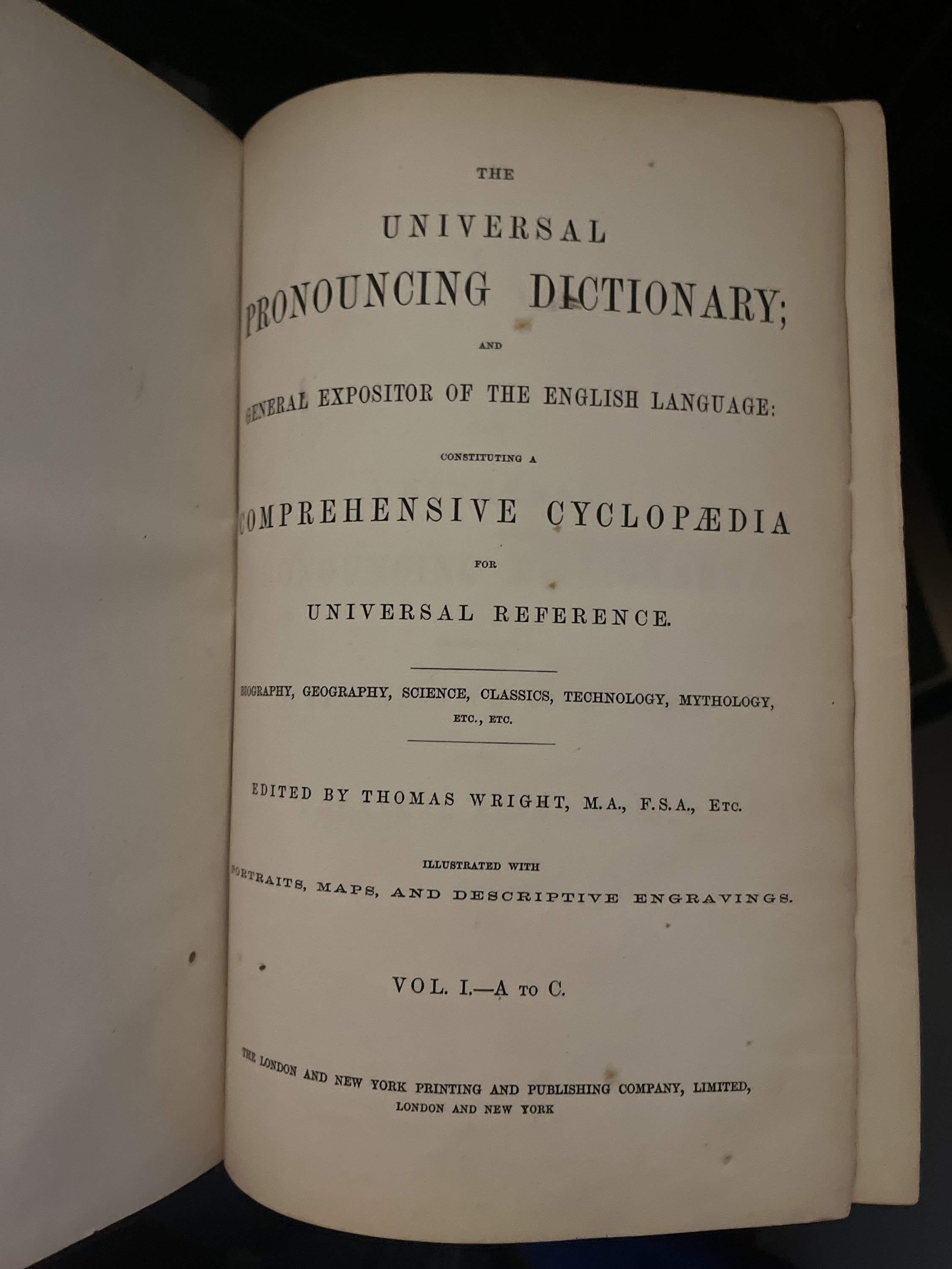 The Universal Pronouncing Dictionary and General Expositor of - Etsy