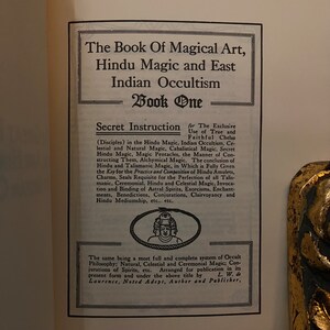 The Great Book of Magical Art Hindu Magic and Indian Occultism, by L. W. De Laurence (1939 ...