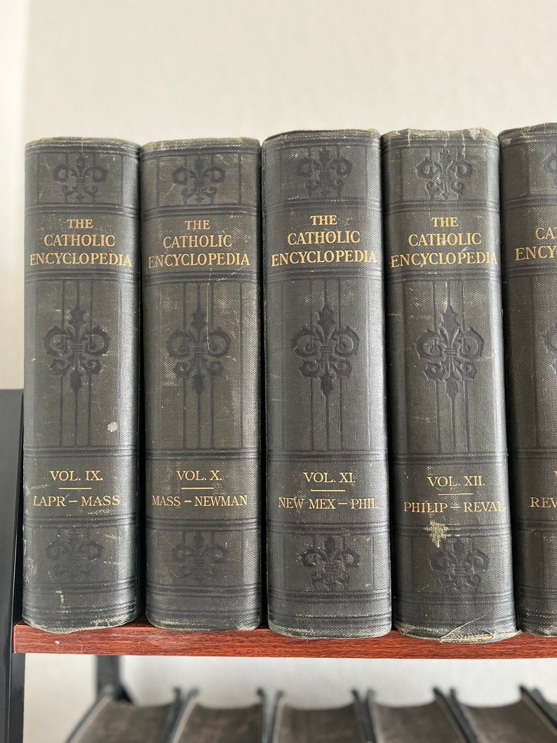 The Catholic Encyclopedia Complete 15 Vol. Set Index rare First Edition ...