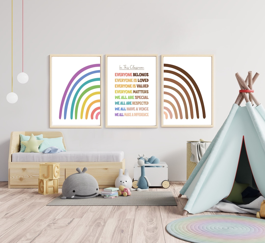 Inclusive Classroom Prints, School Diversity Posters, Diversity Wall ...