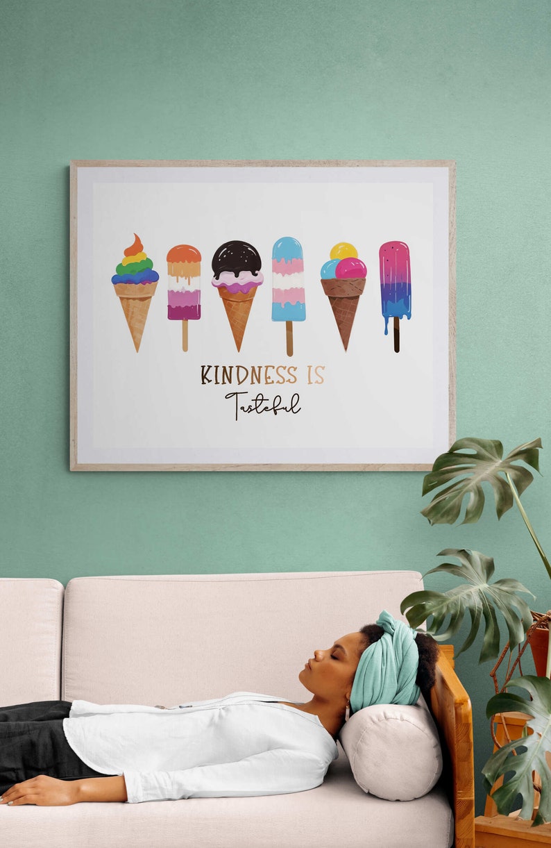 Diversity Art Print, Kindness Poster Print, LGBTQ & Inclusion ...