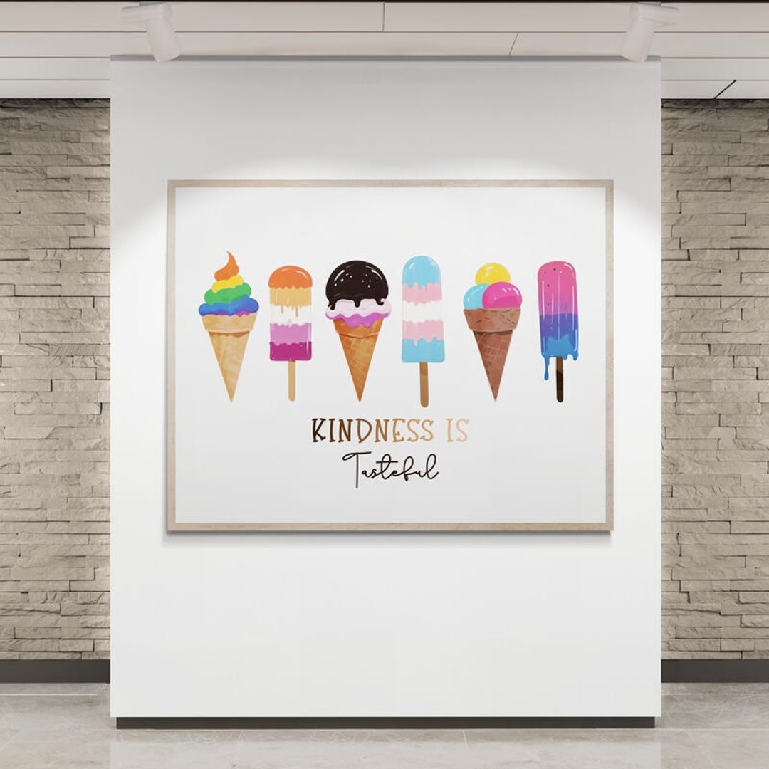 Classroom Diversity Art Print, Kindness Poster Print, LGBTQ & Inclusion ...