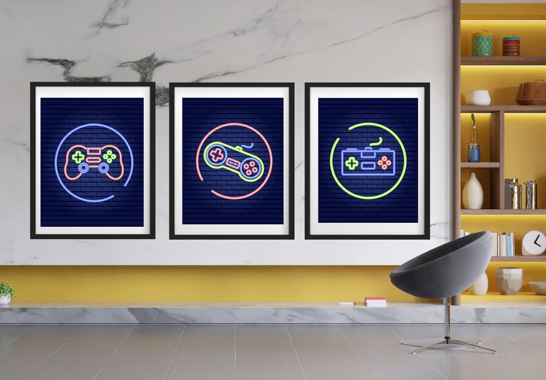 Gaming Art, Set of 3 - Printable Games Room Art Prints, Games Room Art ...