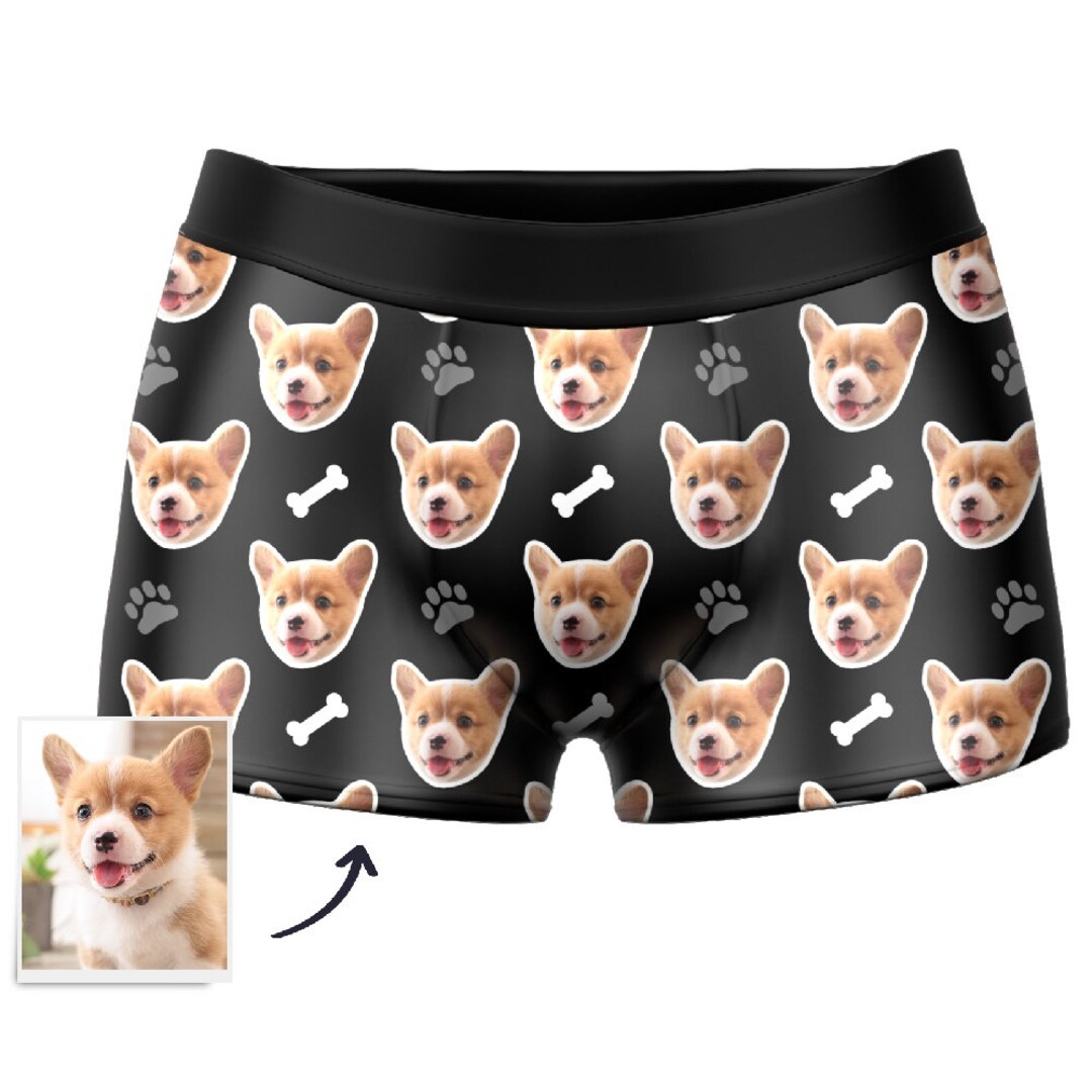 Custom Dog Face Boxers Personalized Men's Underwear With - Etsy