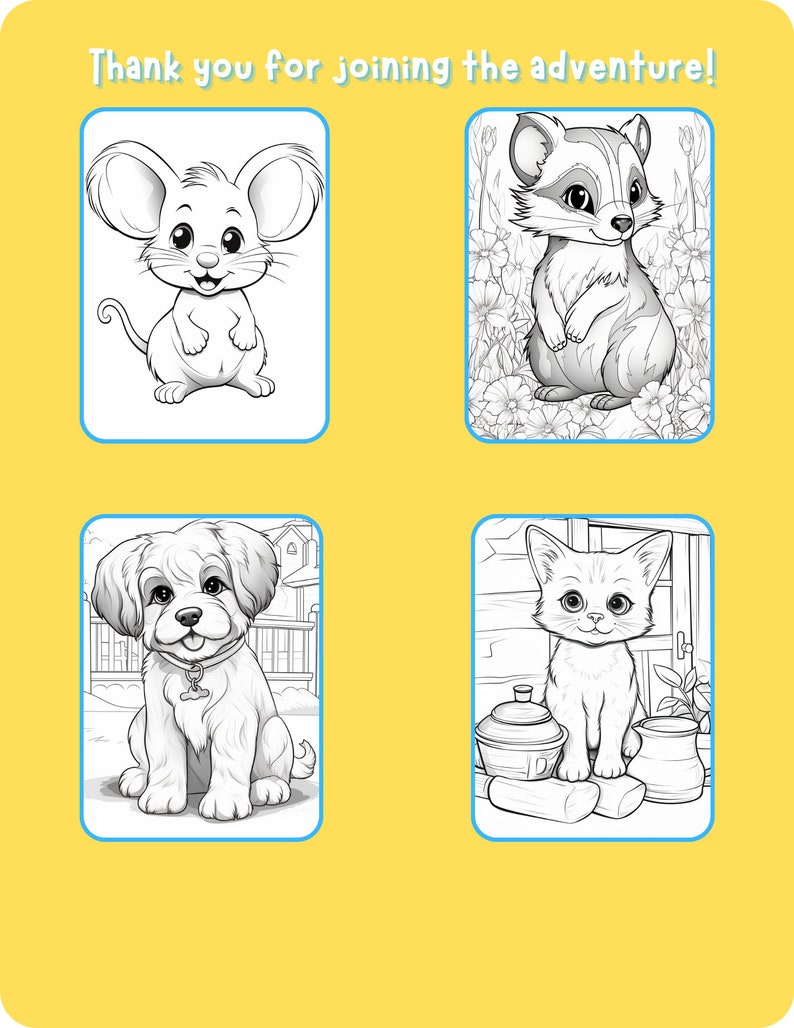 Happy Alphabet Animal Coloring Book for Kids: 25 Funny Animals. Easy ...