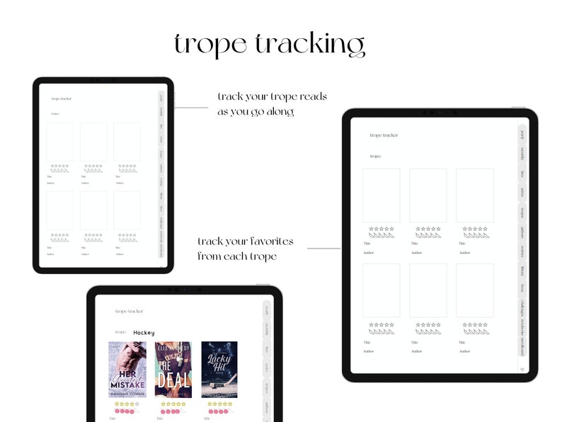 Digital Reading Journal | SPICY | ROMANCE | Book Tracker | Reading Log ...