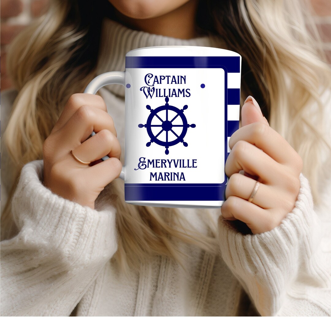Personalized Captain Mug, Custom Coffee Cup for Boat Enthusiast ...