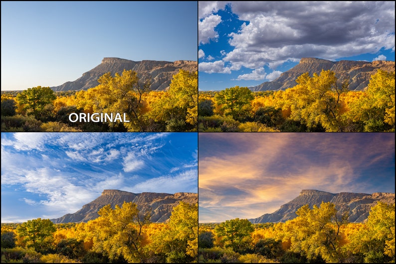 24 Colorado Skies 60 Megapixel JPG Natural Sky Overlays • License-free ...