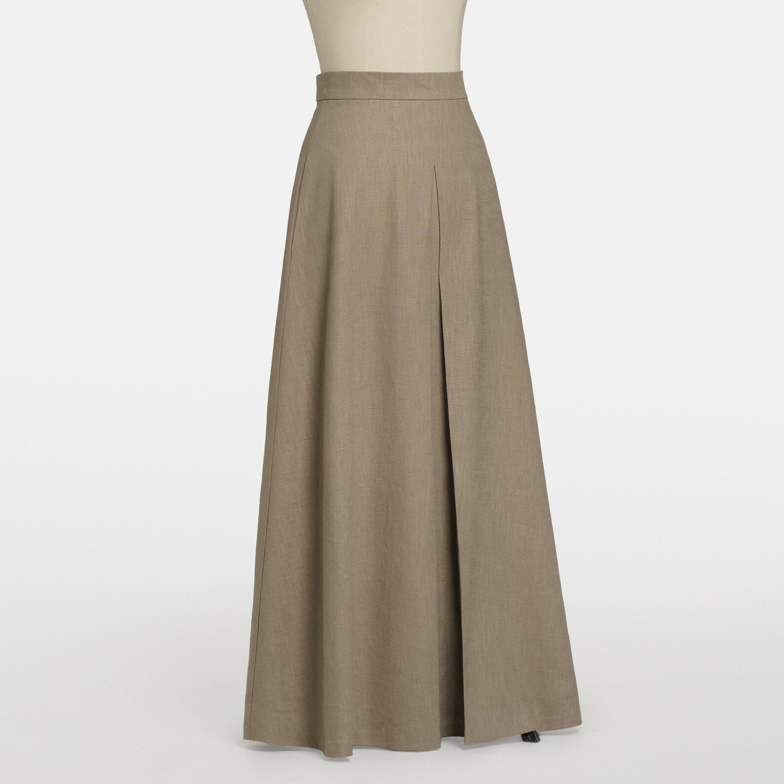 Long Skirt in Sand Color, Women's Linen Skirt With Pockets, Flattering ...