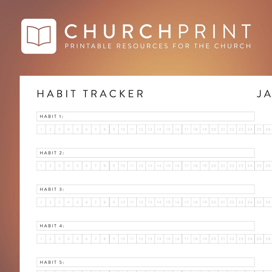 Christian Habit Tracker | Bible Study & Prayer Tracker | Monthly Faith ...