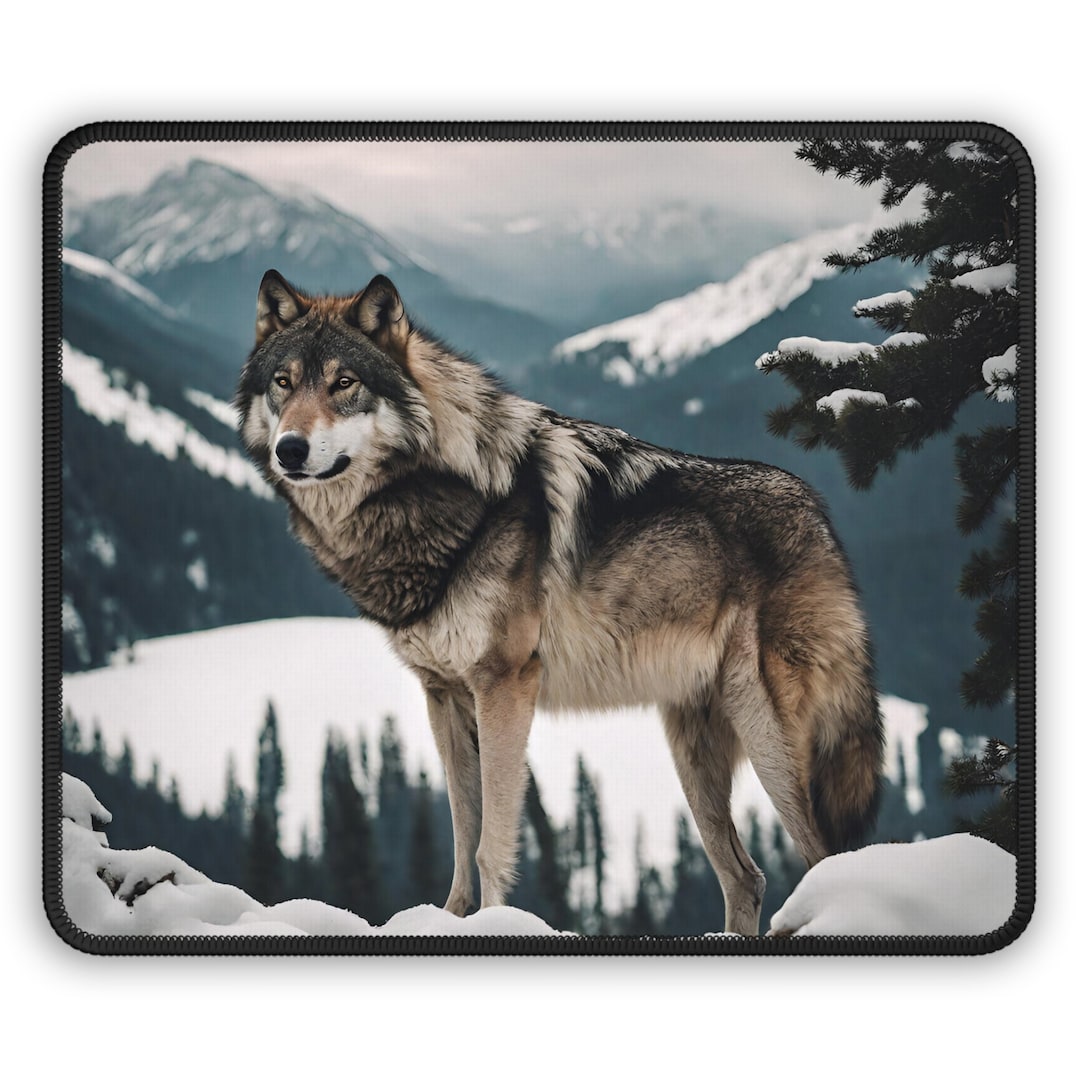 Wolf Mouse Pad, Wolf Lover Mouse Pad, Wolf Themed Mouse Pad, Wolf Lover ...