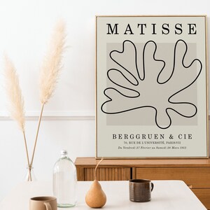 Henri Matisse Inspired Wall Art Abstract Poster Minimalistic Print ...