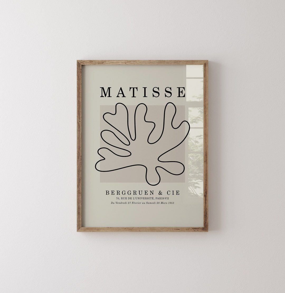 Henri Matisse Inspired Wall Art Abstract Poster Minimalistic Print ...
