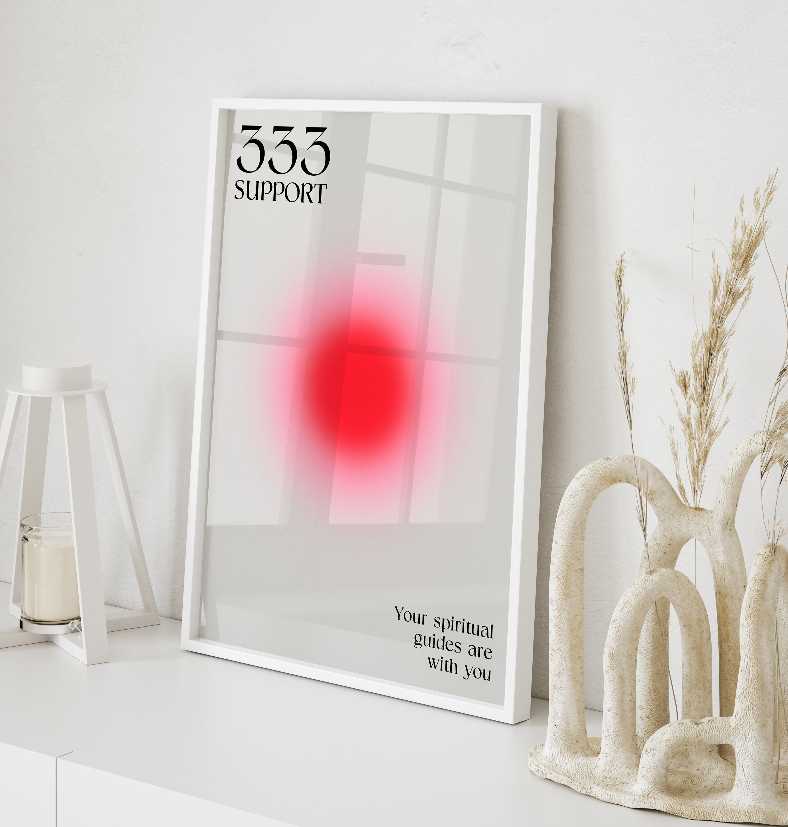 Angel Number 333 Gradient Aura Poster Spiritual Wall Art Trendy Wall ...