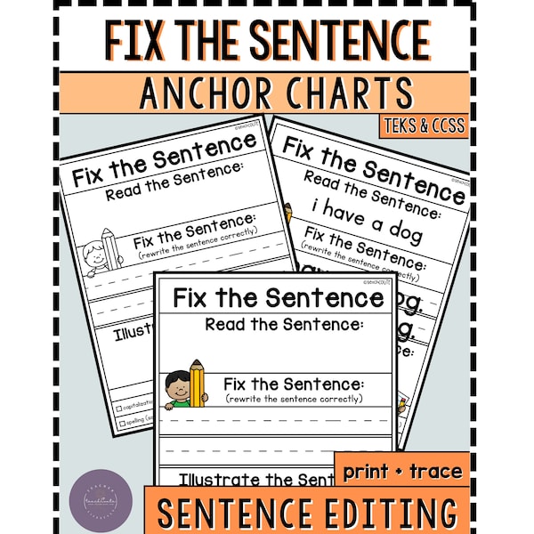 Basic Math Operation Printable Anchor Chart Templates, Ellie the Equal ...
