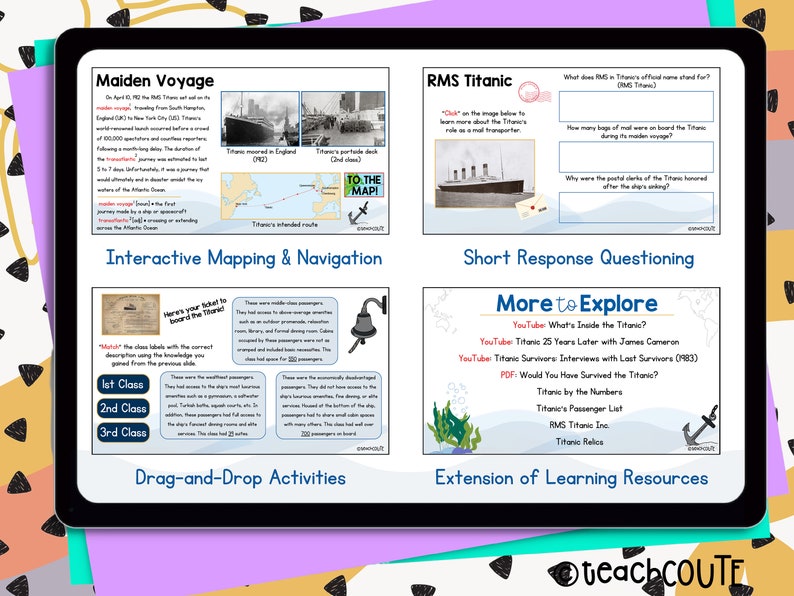 RMS Titanic Virtual Field Trip, Titanic Virtual Tour, Social Studies ...