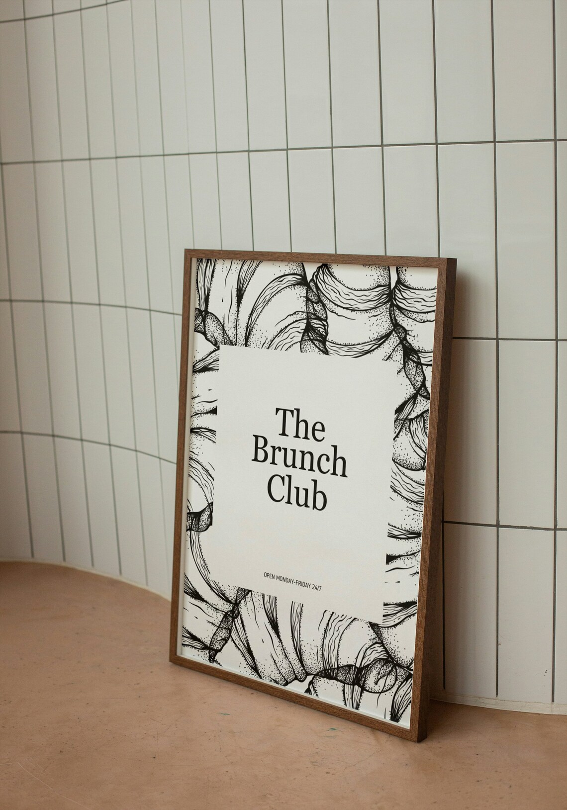 The Brunch Club Poster, Retro Poster, Kitchen Decor, Unique Funky ...