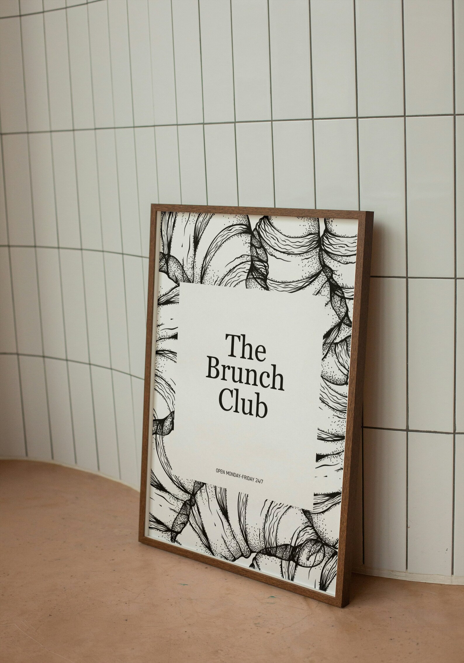 The Brunch Club Poster, Retro Poster, Kitchen Decor, Unique Funky ...
