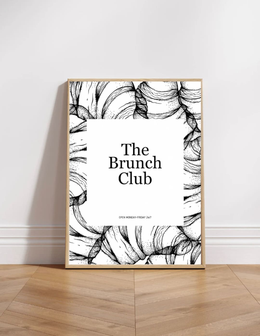 The Brunch Club Poster, Retro Poster, Kitchen Decor, Unique Funky ...