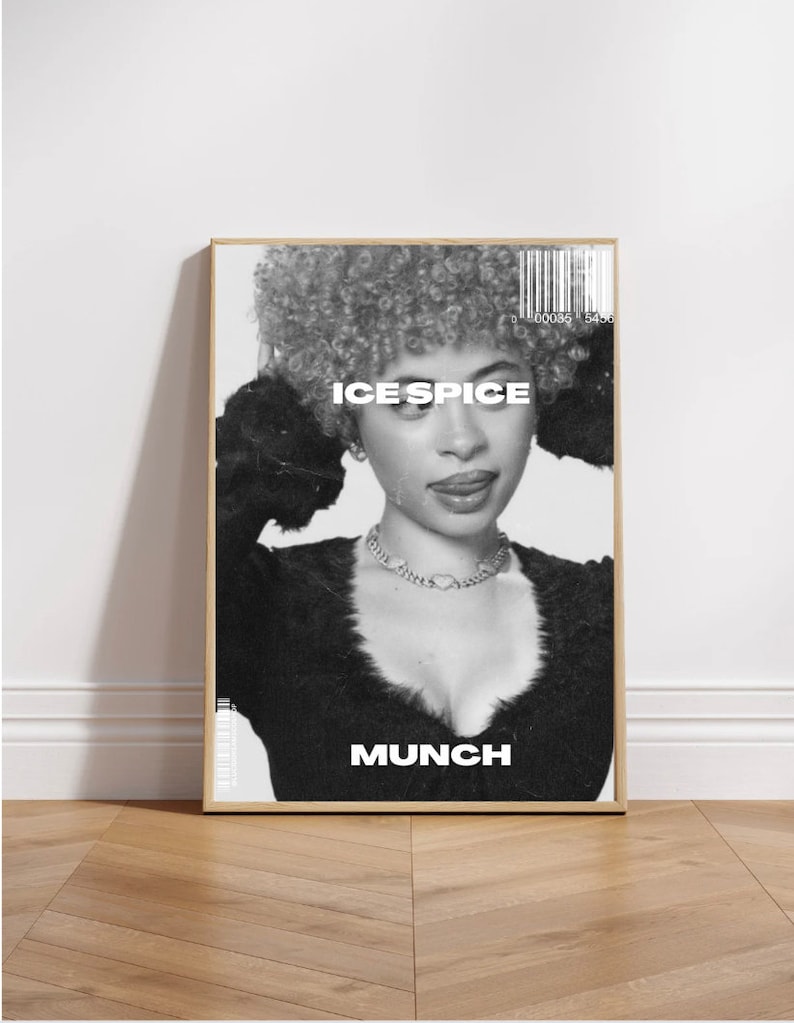 Ice Spice Rap Album Cover Poster Duo, Minimalist Hip-hop Music Poster ...