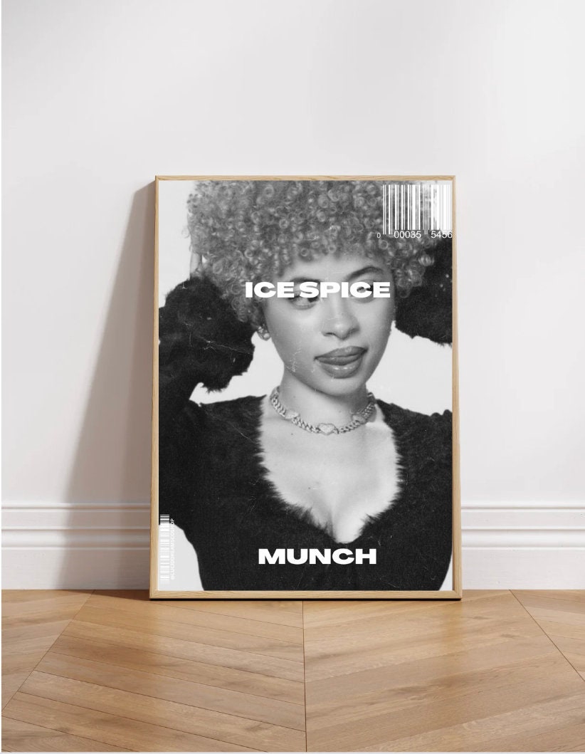 Ice Spice Rap Album Cover Poster Duo, Minimalist Hip-hop Music Poster ...