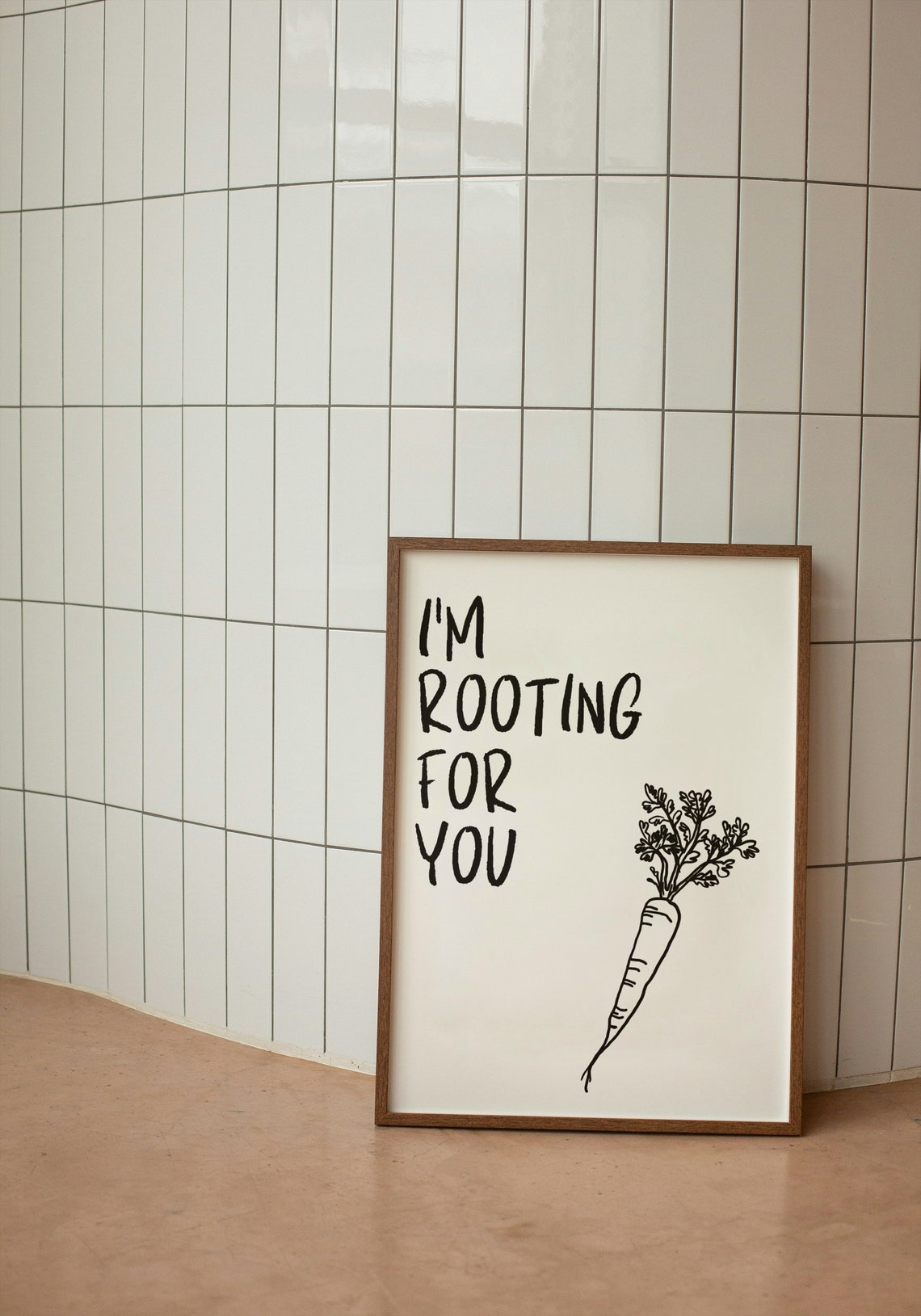 Minimalist Wall Art "i'm Rooting for You" Cool Retro Typography, a Must ...