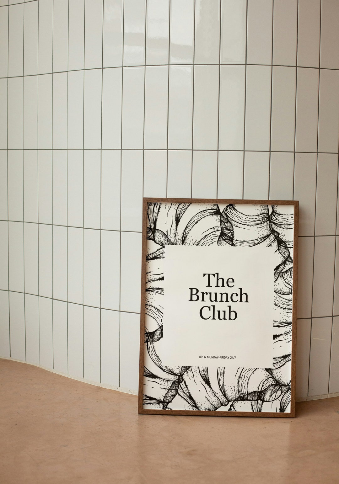 The Brunch Club Poster, Retro Poster, Kitchen Decor, Unique Funky ...