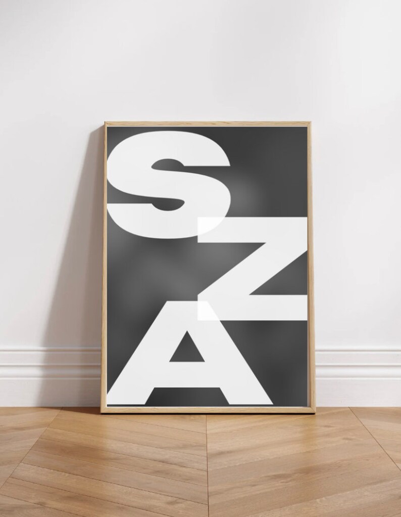 Sza Rap Album Cover Poster Duo, Minimalist Hip-hop Music Poster, Album ...
