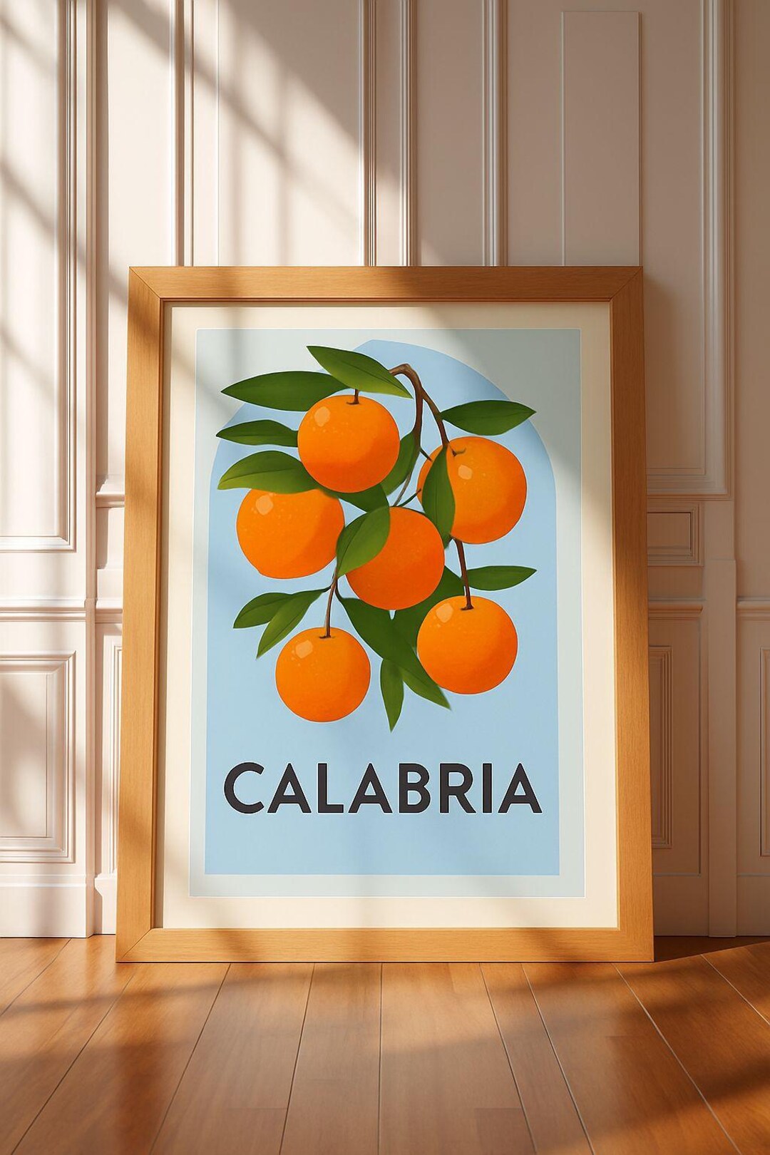 Calabria Orange Print, Italian Fruit Wall Art, Summer Kitchen Decor ...