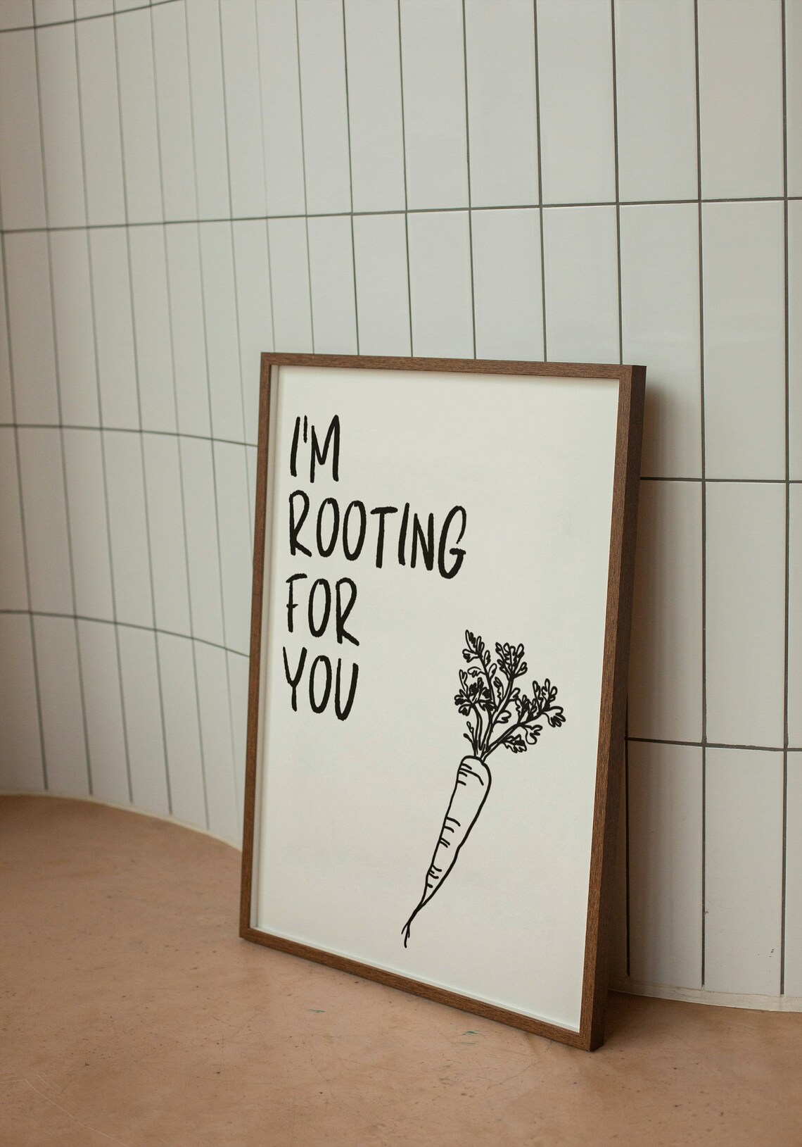 Minimalist Wall Art "i'm Rooting for You" Cool Retro Typography, a Must ...