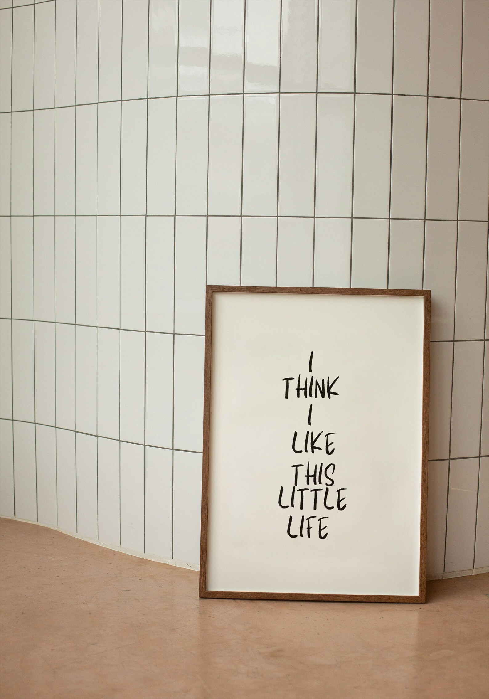 Minimalist Wall Art "i Think I Like This Little Life" Cool Retro ...