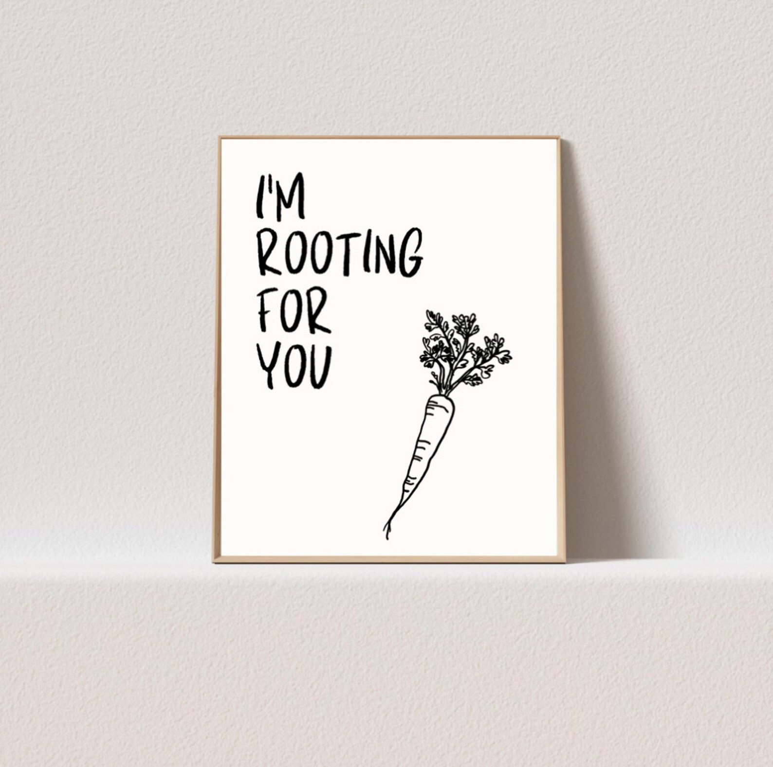 Minimalist Wall Art i'm Rooting for You Cool Retro Typography, a Must ...