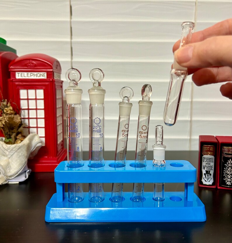 Tiny Science Set: Clear Glass Test Tubes With Ground Stopper Set - Etsy