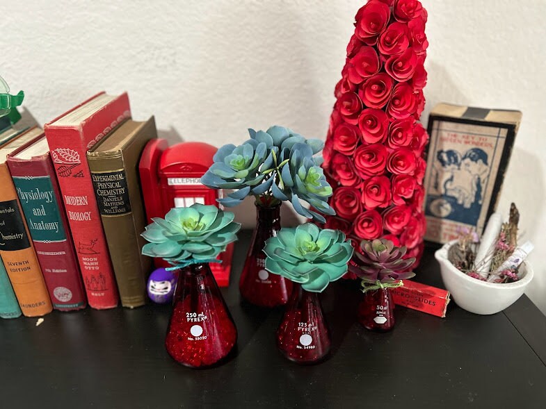 250ml Ruby Red Alchemy Vase - Etsy
