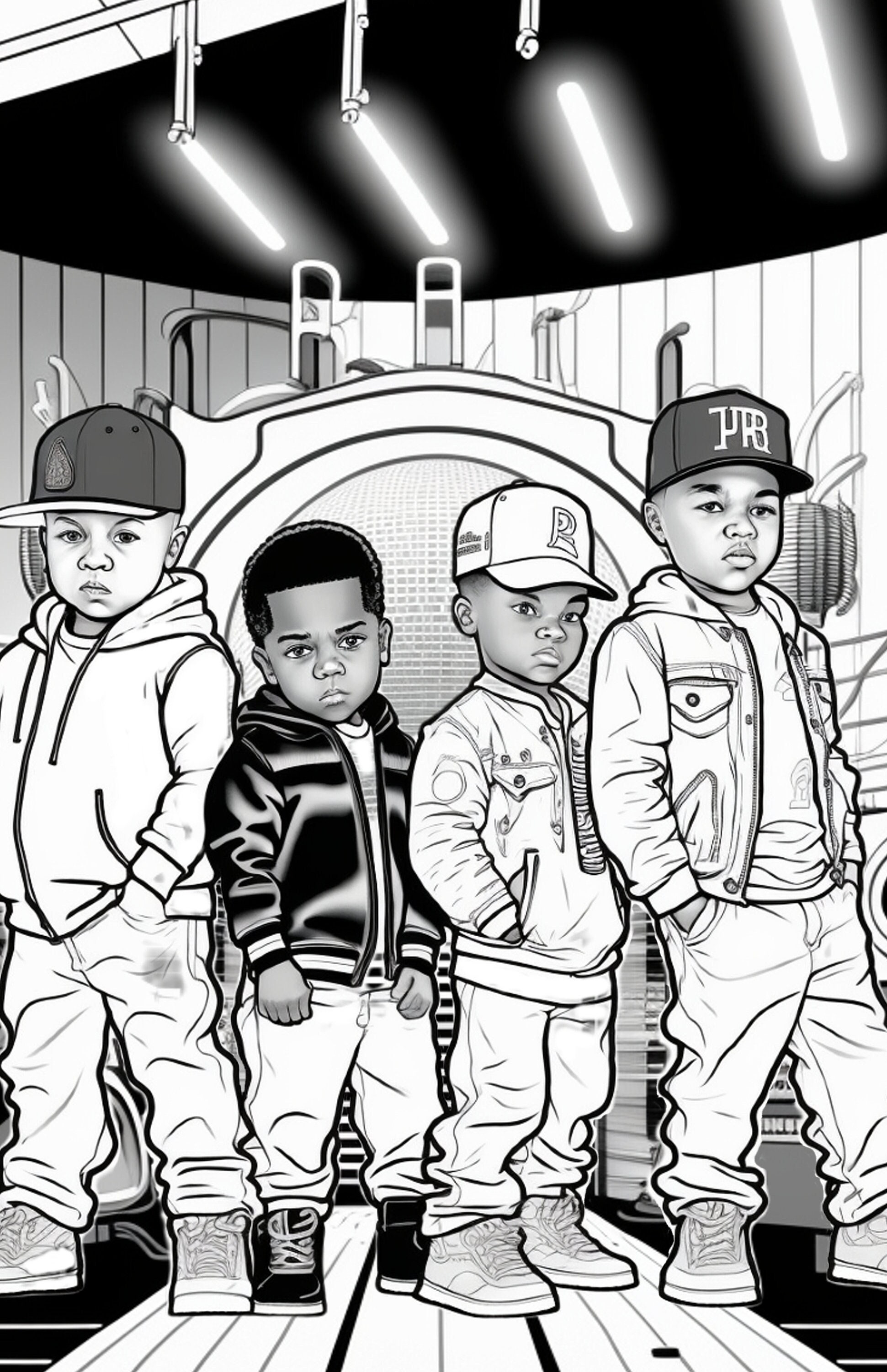 Hip Hop Coloring Page for Kids Hip Hop Toddlers on Stage Ryan the 1 ...