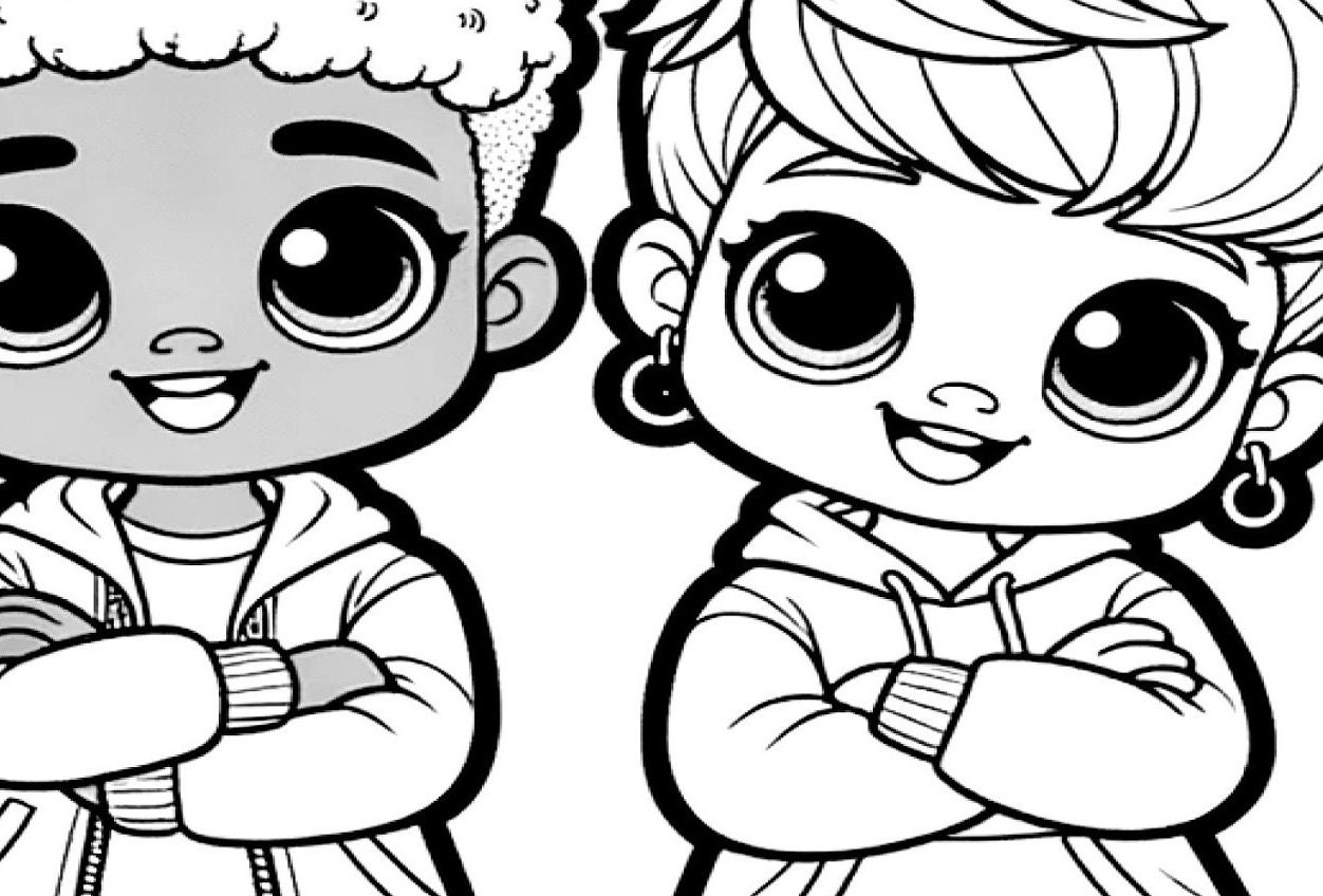 NEW Hip Hop Girls Coloring Page for Kids Hip Hop Girls on Stage. Hip ...