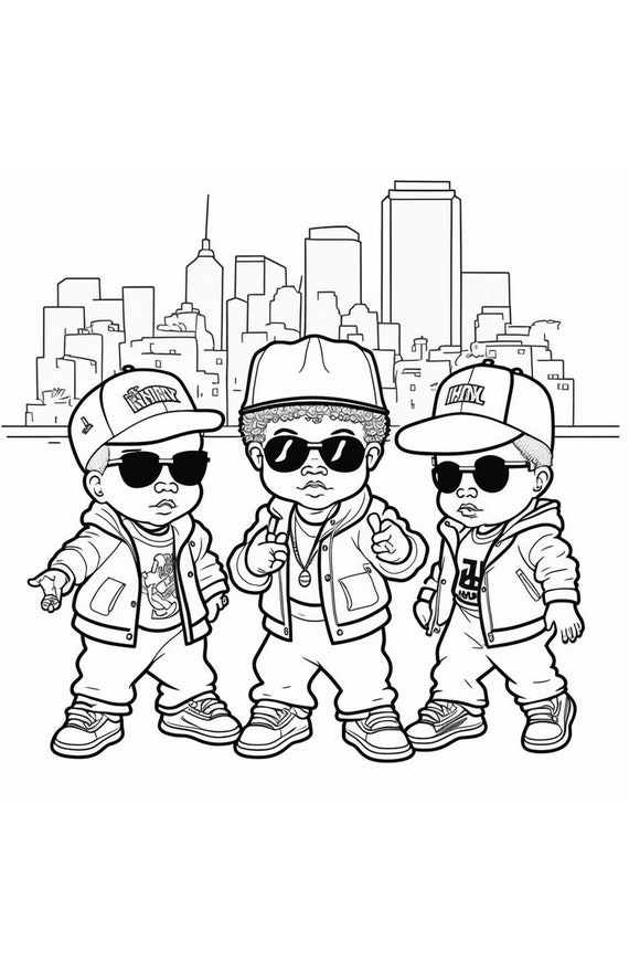 Gangsta Rap Coloring Book Pages