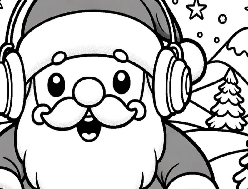 DJ Santa Claus Hip Hop Coloring Page by Ryan the 1. Hip Hop Christmas ...