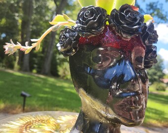 Epoxy Resin Head Planter - Etsy