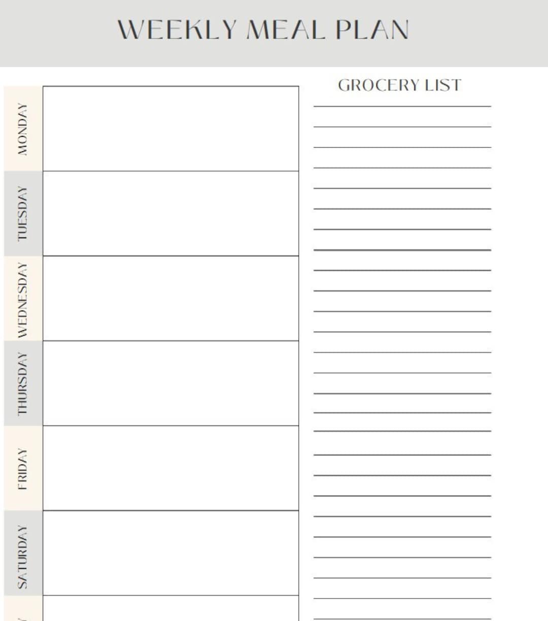 Monthly and Weekly Meal Plan Printable With Our Favorite Meals Sheets ...