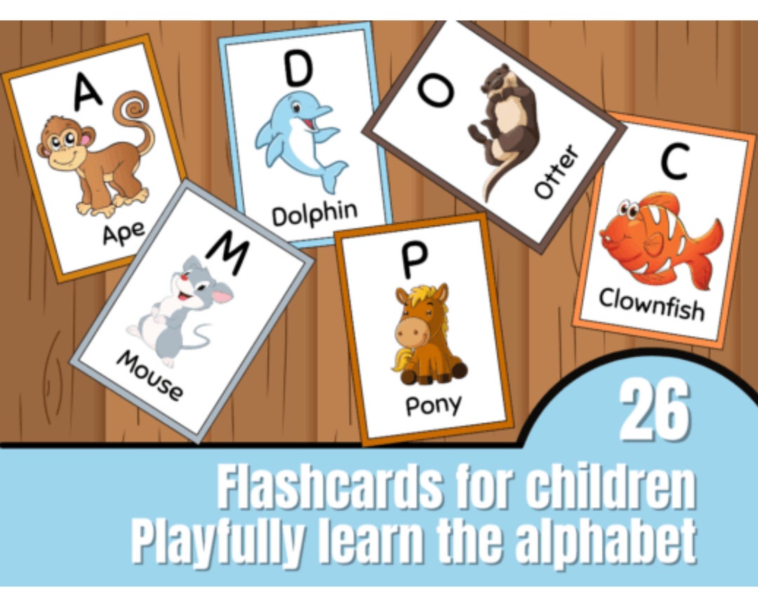 Alphabet Flashcards as Kids Learning Game, Alphabet Activity Book ...