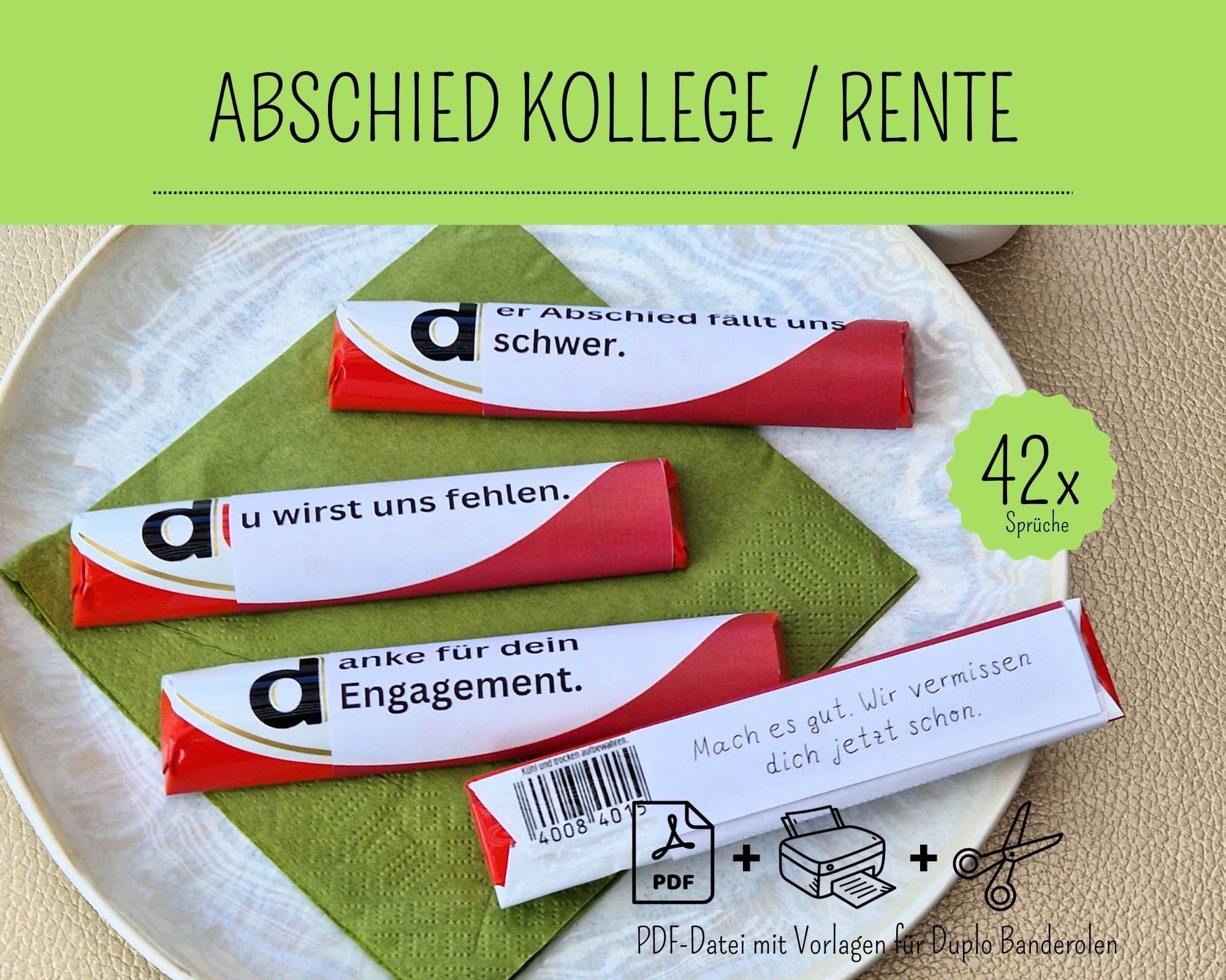 Download Duplo Banderole Rente Abschieds-Botschaften / Kollegen ...