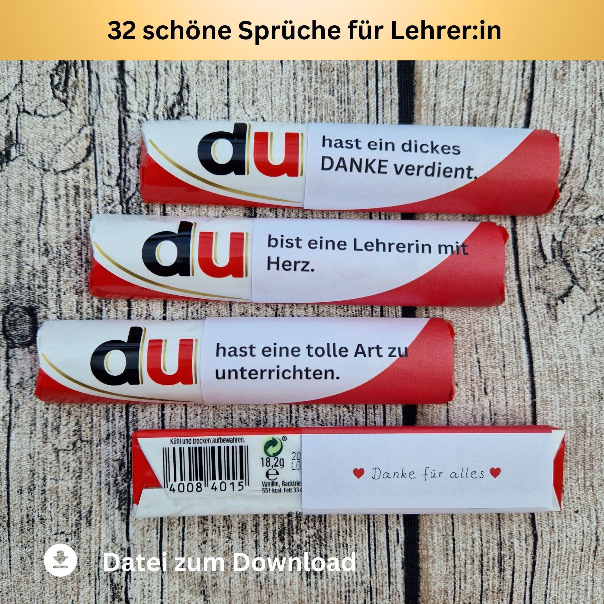 Download: 32 Duplo Banderolen Geschenk Lehrerin Geschenk Lehrer Danke ...